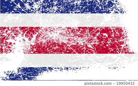 Flag of Costa Rica with old texture. Vector - Stock Illustration ...