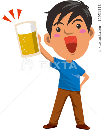 Image illustration of a man toasting - Stock Illustration [19951318 ...