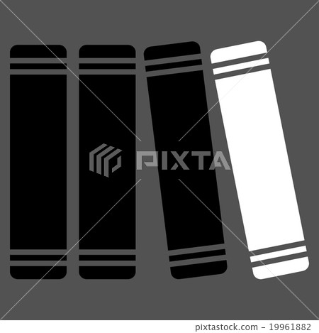 Library Books Flat Icon - Stock Illustration [19961882] - PIXTA