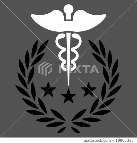 Caduceus Logo Flat Icon - Stock Illustration [19963383] - PIXTA