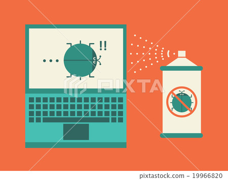 computer bug and bug spray - Stock Illustration [19966820] - PIXTA