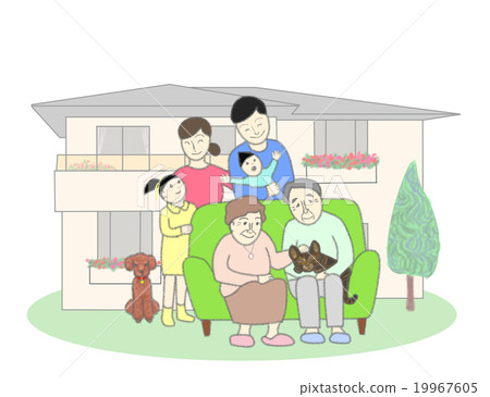 Family living together - Stock Illustration [19967605] - PIXTA
