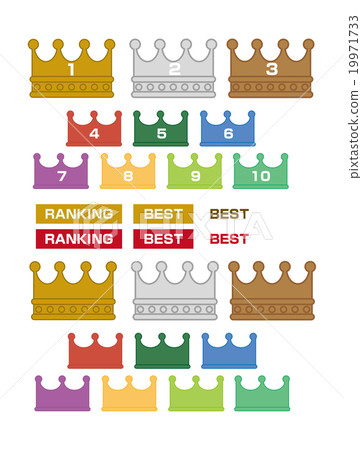 Crown ranking number - Stock Illustration [19971733] - PIXTA