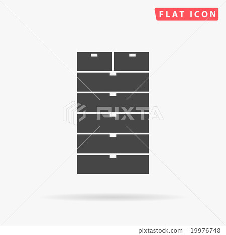 archive simple flat icon - Stock Illustration [19976748] - PIXTA