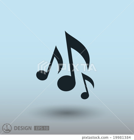 Pictograph of music note - Stock Illustration [19981384] - PIXTA