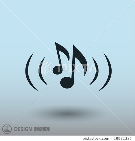 Pictograph of music note - Stock Illustration [19981385] - PIXTA