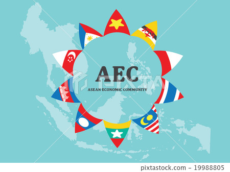 circle flat Asean triangle garland flag - Stock Illustration [19988805 ...