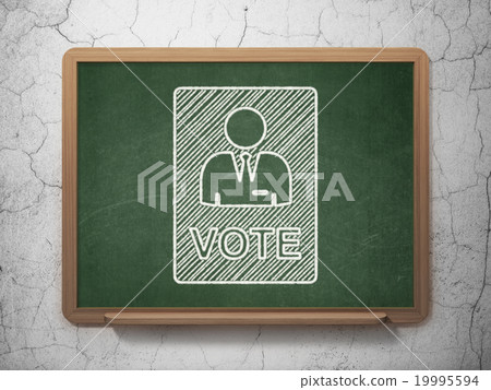 Politics concept: Ballot on chalkboard background - Stock Illustration ...