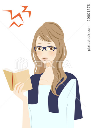 A woman reading is angry - Stock Illustration [20001878] - PIXTA