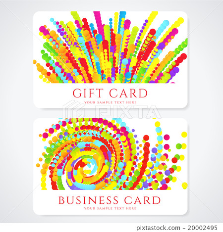 Colorful Gift card, discount card, calling card - Stock Illustration ...