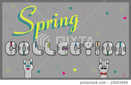 Spring Collection. Vintage signs - Stock Illustration [20003060] - PIXTA
