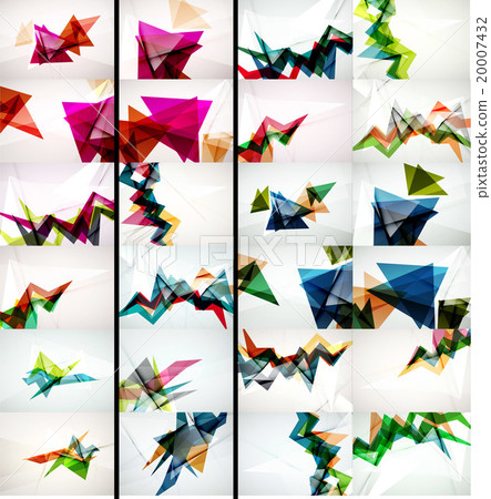 Set of triangle design geometric abstract - Stock Illustration ...