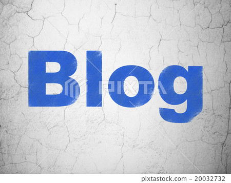 Web design concept: Blog on wall background - Stock Illustration ...