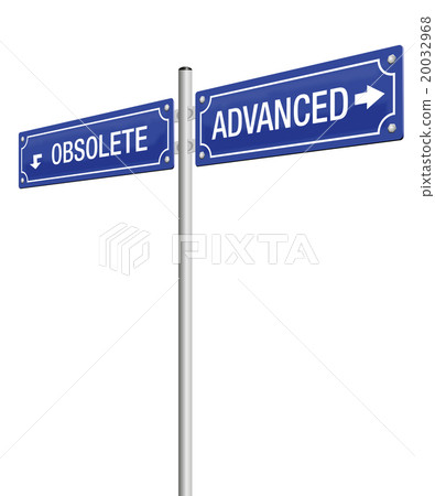 Advanced Obsolete Street Sign - Stock Illustration [20032968] - PIXTA