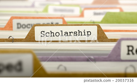 File Folder Labeled as Scholarship. - Stock Illustration [20037316] - PIXTA
