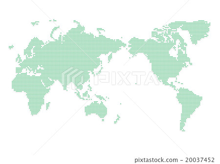 Illustration of world map, seal pattern dot - Stock Illustration ...