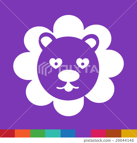 Cute Lion emotion Icon Illustration sign design - Stock Illustration ...