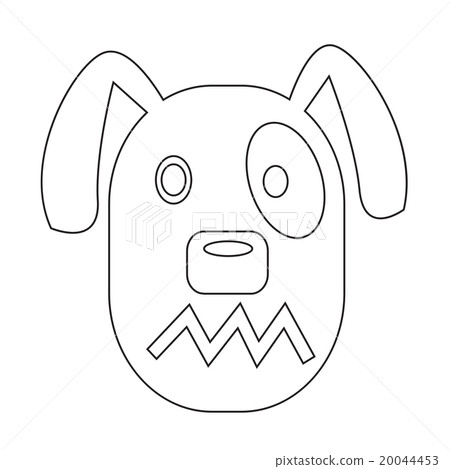Dog Face emotion Icon Illustration sign design - Stock Illustration ...