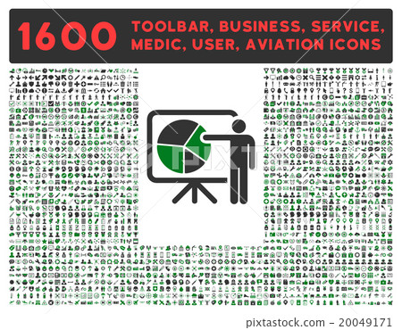 Public Report Icon With Large Pictogram Collection - Stock Illustration ...