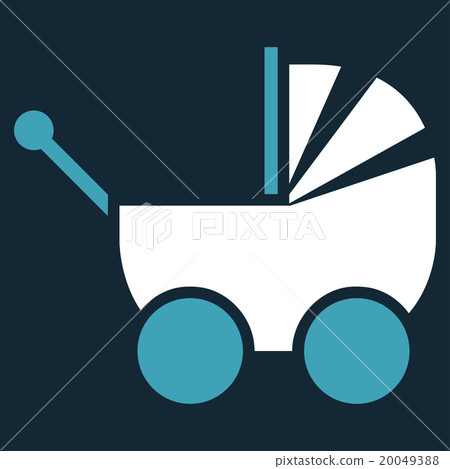 Pram Flat Icon - Stock Illustration [20049388] - PIXTA