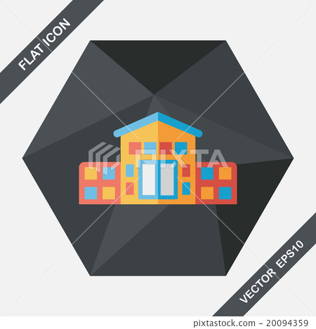 Building house flat icon with long shadow,eps10 - Stock Illustration ...