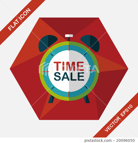 shopping limit sale flat icon with long... - Stock Illustration ...