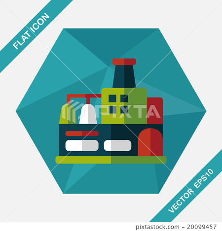 Building factory flat icon with long shadow,eps10-插圖素材 [20099457] - PIXTA圖庫