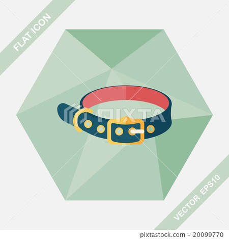 Pet dog chains flat icon with long shadow,eps10 - Stock Illustration ...