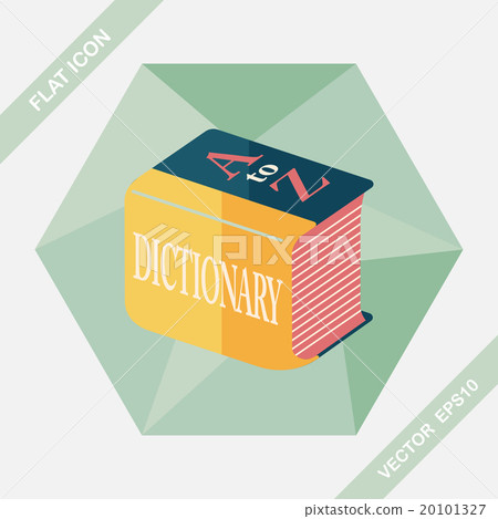 Dictionary flat icon with long shadow,eps10 - Stock Illustration ...