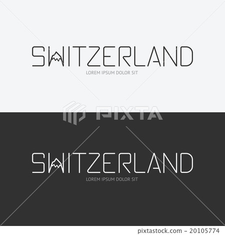Vector alphabet switzerland design concept - Stock Illustration ...