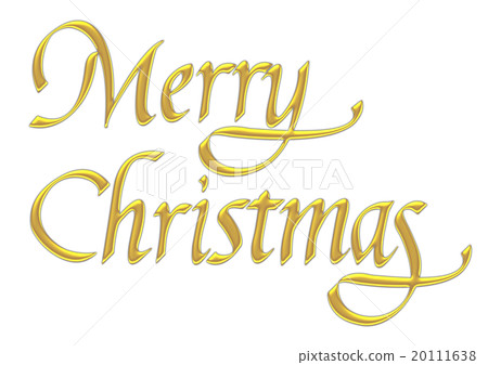 Merry Christmas text material gold letters - Stock Illustration ...