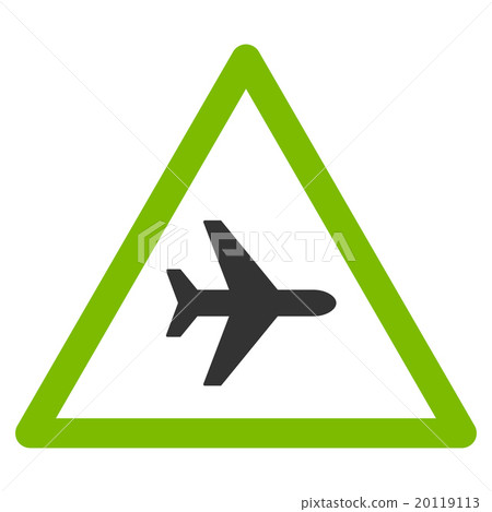 Airplane Danger Flat Icon - Stock Illustration [20119113] - PIXTA