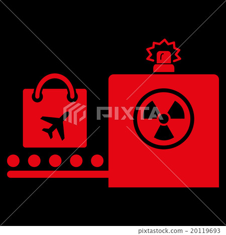 Baggage Screening Flat Icon - Stock Illustration [20119693] - PIXTA