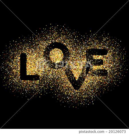 LOVE, gold letters. Elegant vector background - Stock Illustration ...