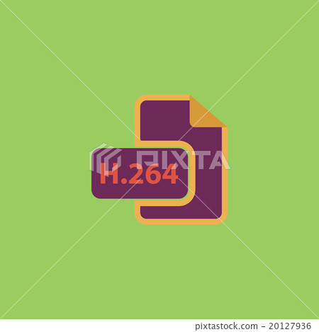 H264 video file extension icon vector. - Stock Illustration [20127936 ...