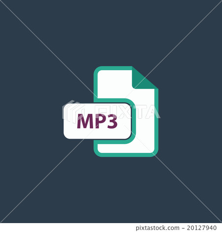 MP3 audio file extension icon. - Stock Illustration [20127940] - PIXTA