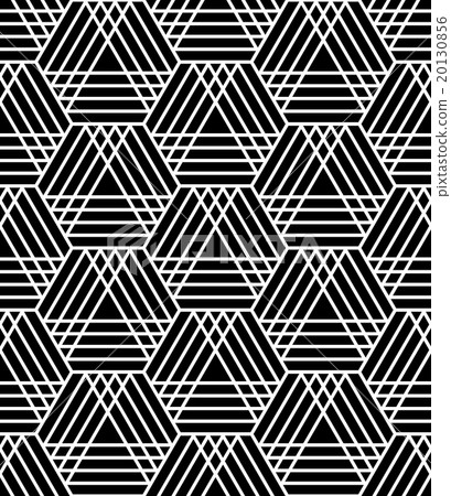 Seamless hexagons and triangles pattern. - Stock Illustration [20130856 ...