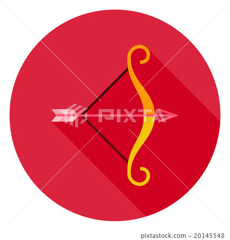 Archery Bow with Arrow Circle Icon - Stock Illustration [20145548] - PIXTA