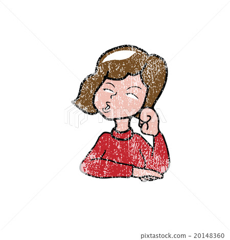 People woman ignore stamp - Stock Illustration [20148360] - PIXTA
