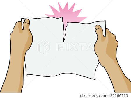 Hand breaking paper - Stock Illustration [20166513] - PIXTA
