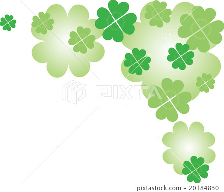 Four Leaf Clover Corner Frame - Stock Illustration [20184830] - PIXTA