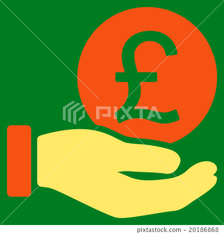 British Pound Coin Payment Flat Icon - Stock Illustration [20186868 ...