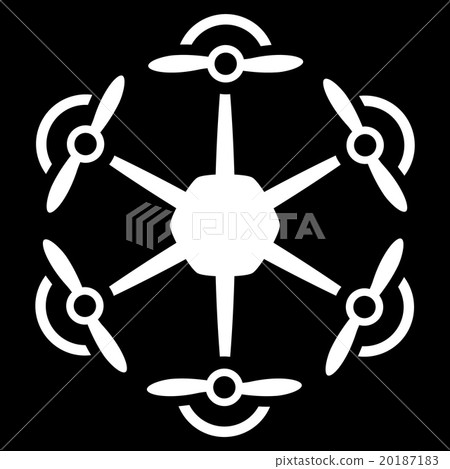 Flying Hexacopter Icon - Stock Illustration [20187183] - PIXTA