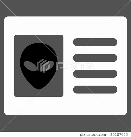 Alien Account Card Flat Icon - Stock Illustration [20187633] - PIXTA