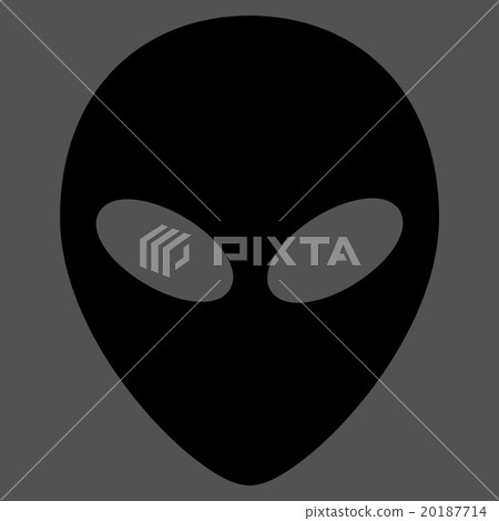 Alien Head Flat Icon - Stock Illustration [20187714] - PIXTA