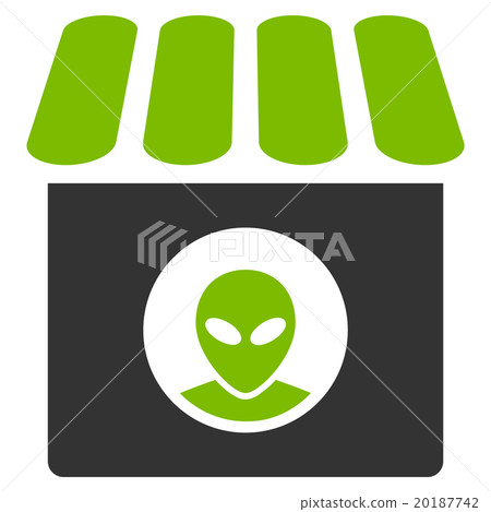 Alien Shop Flat Icon - Stock Illustration [20187742] - PIXTA