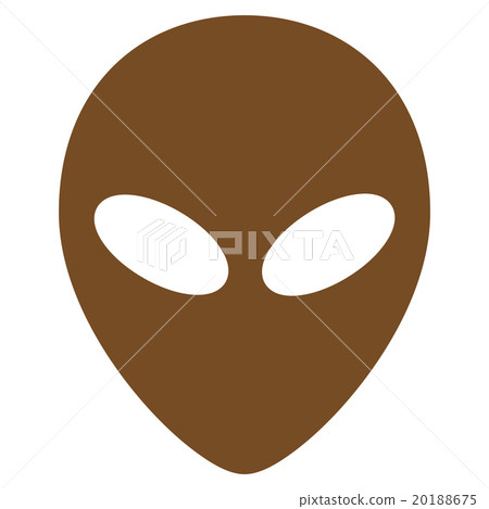 Alien Head Flat Icon - Stock Illustration [20188675] - PIXTA
