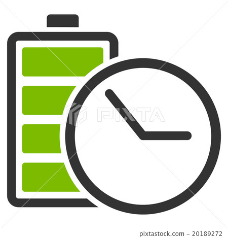 Battery Clock Icon - Stock Illustration [20189272] - PIXTA