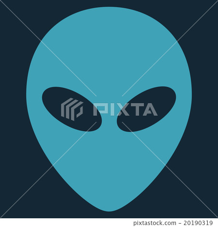 Alien Head Flat Icon - Stock Illustration [20190319] - PIXTA