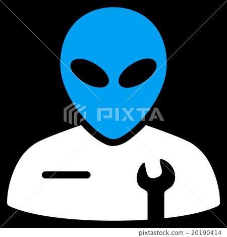 Alien Mechanic Flat Icon-插圖素材 [20190414] - PIXTA圖庫